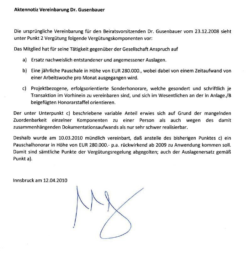 Details aus Verträgen - Benko/Gusenbauer: Sogar Kanzlergage gab es ...