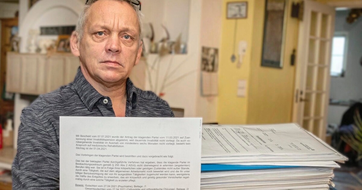 Application was rejected - Decades of pain bring no pension | krone.at