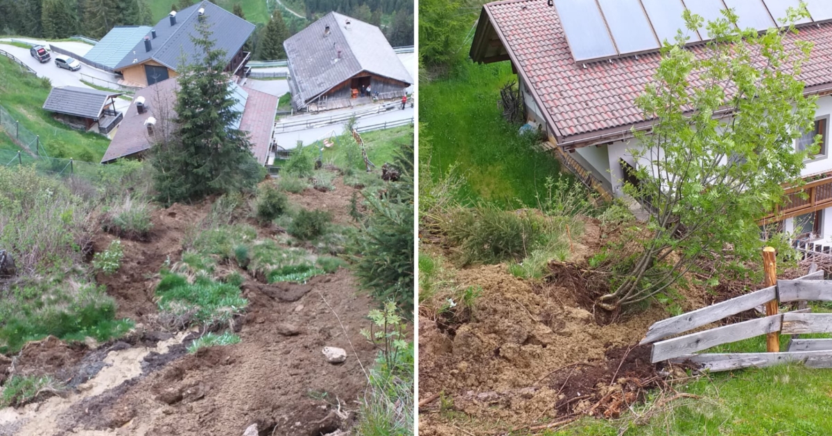Video zeigt Erdmassen - Hangrutsch hinter Haus: Vater und Kind evakuiert | krone.at