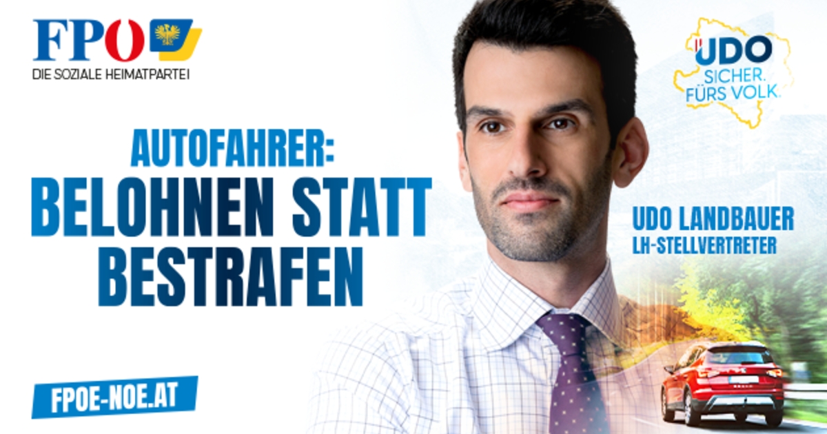 Udo Landbauer demands - Reward drivers instead of punishing them | krone.at