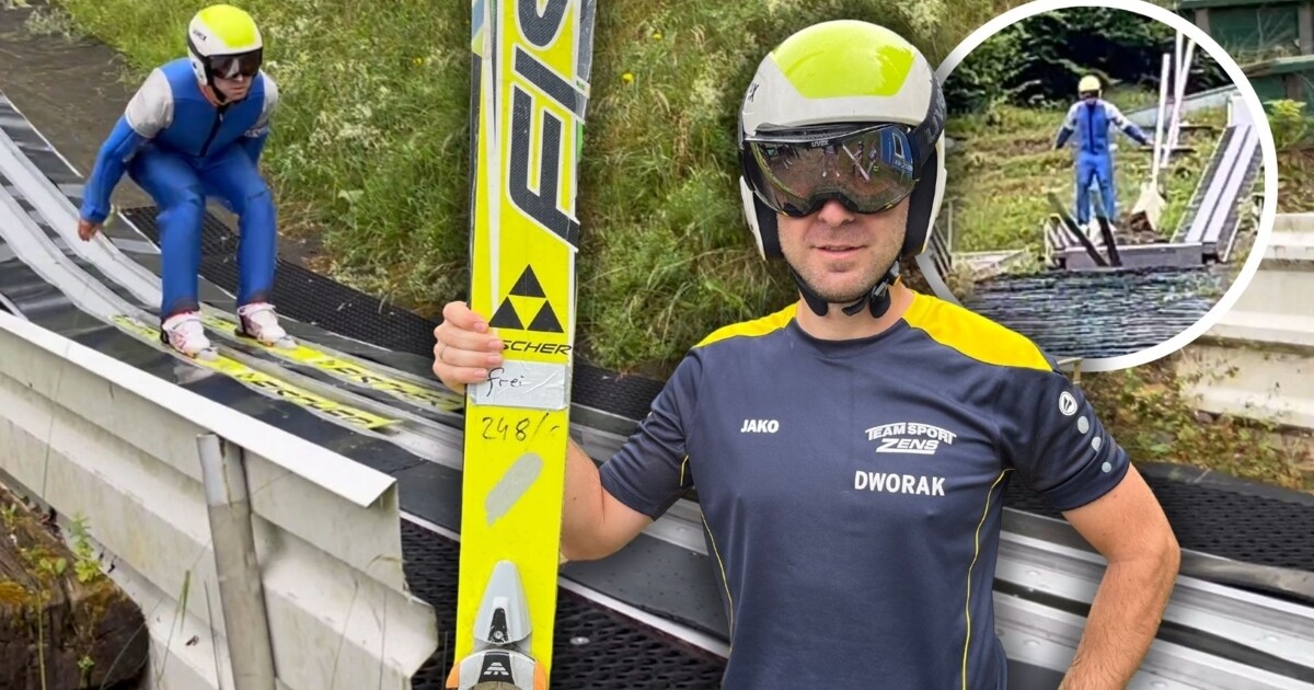 Visit to city eagles - In the video: “Krone” ventures onto the ski jump! | krone.at