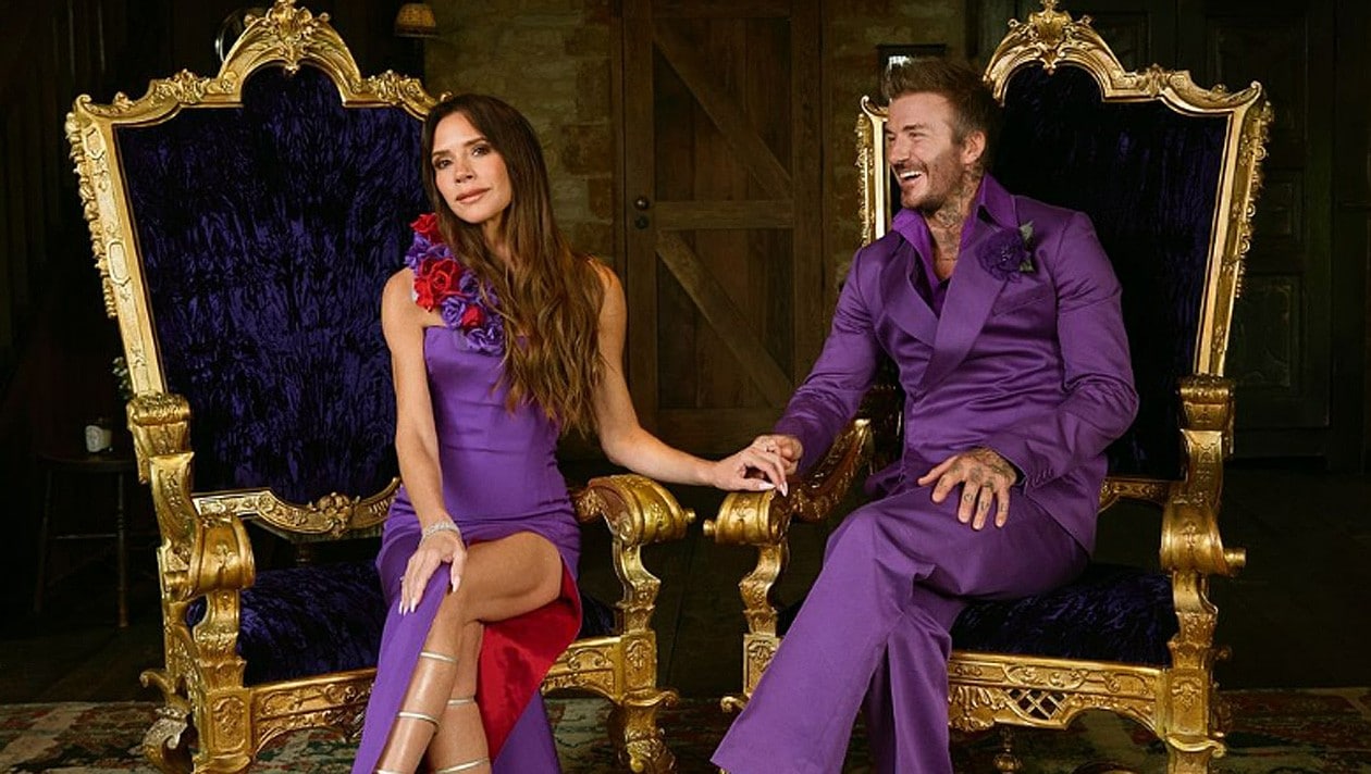 Married 25 years! - The Beckhams celebrate their anniversary in old ...