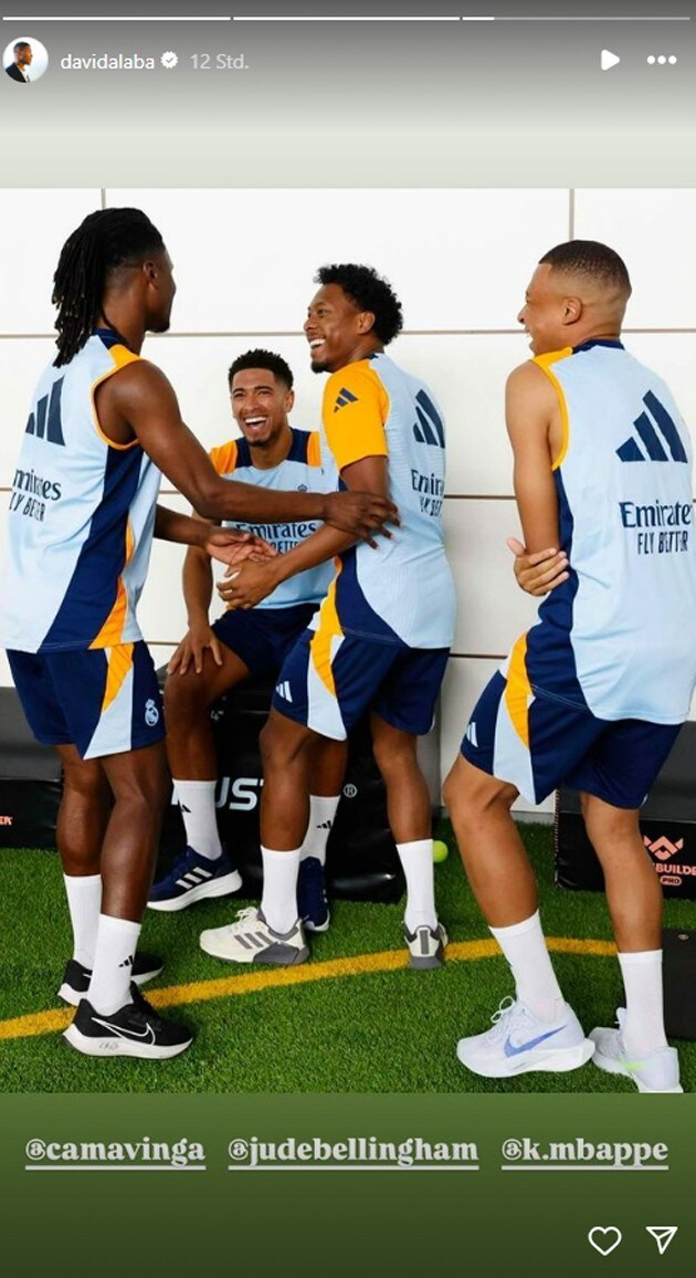 Erstes Training - Mbappe legt bei Real los – und scherzt mit Alaba ...