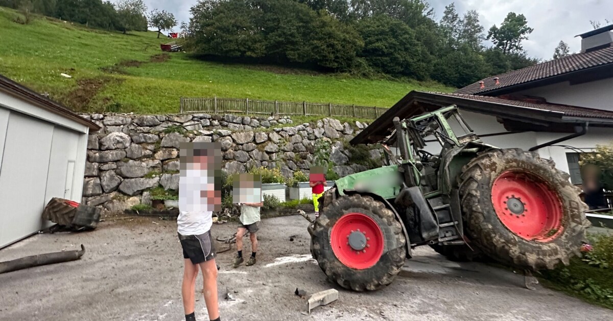 Rolled over a slope - “Ghost tractor” almost crashes into house after ...