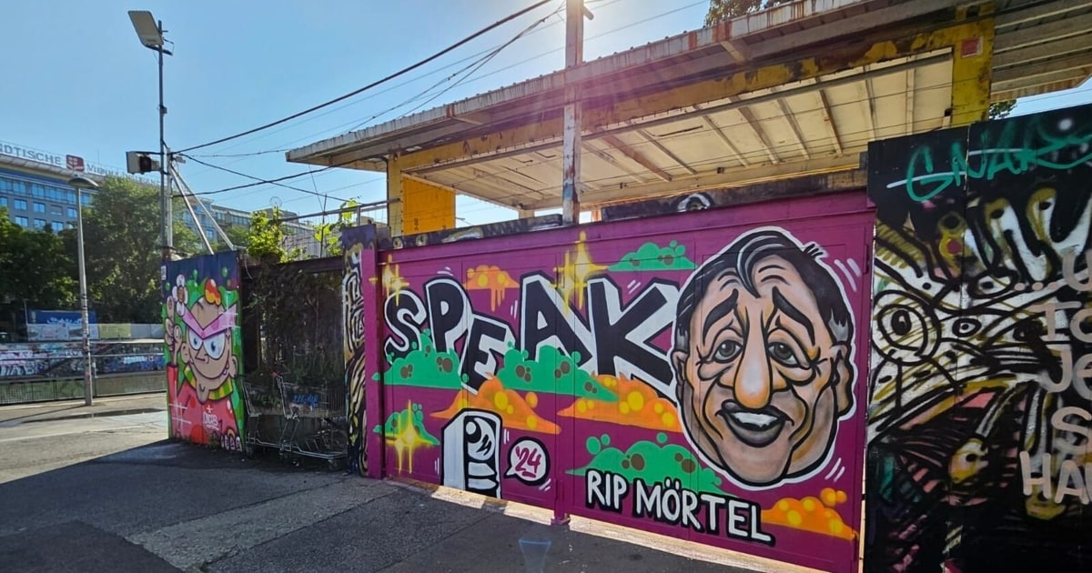 At Disco Flex - Lugner immortalized with graffiti on the Danube Canal ...