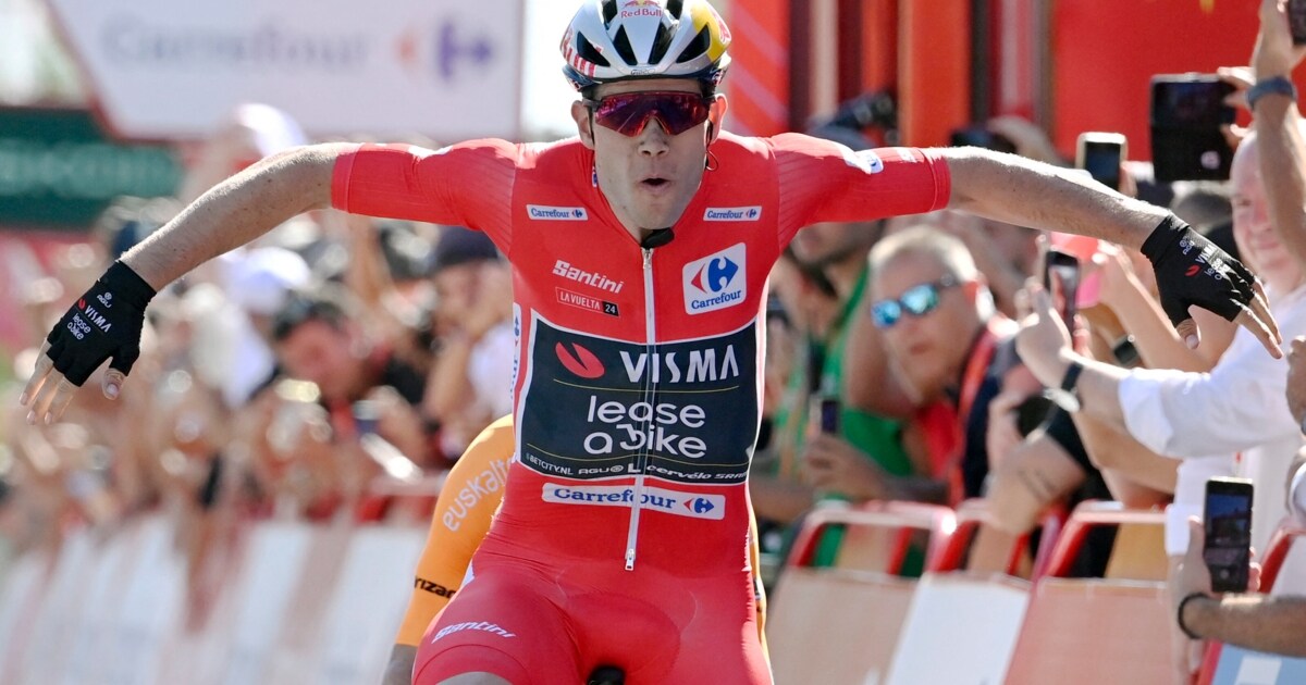 Keep the red jersey - Van Aert takes sprint victory in 3rd Vuelta stage ...