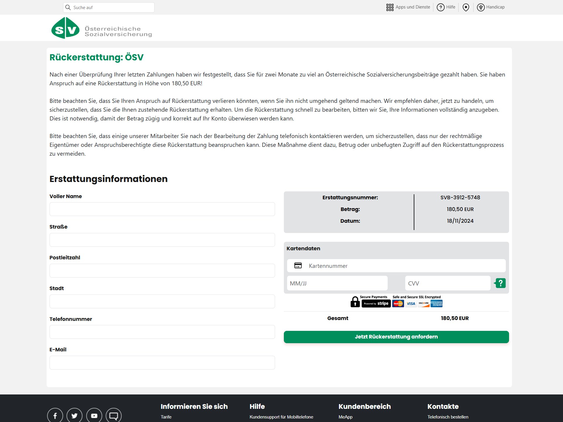 New phishing mails - “Social insurance” fraudsters want your data ...