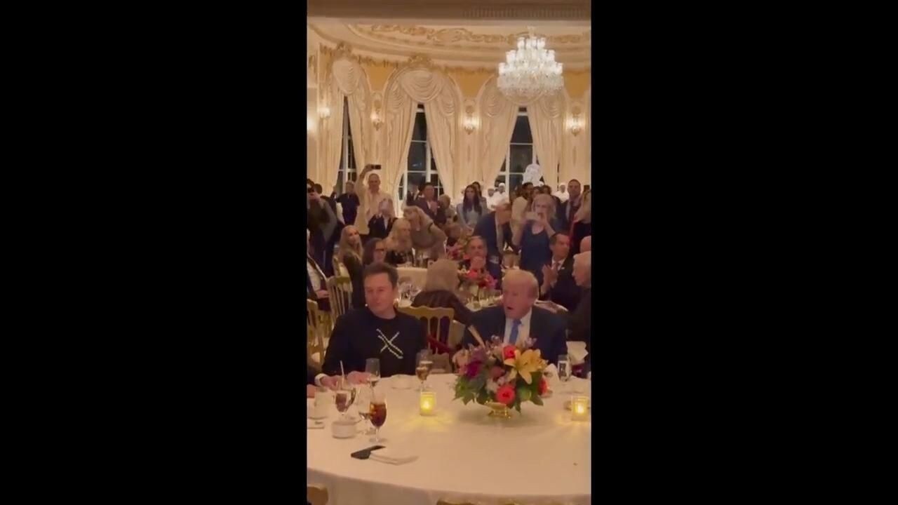 "Y.M.C.A." with Musk - Elon and Trump celebrate at the Mar-a-Lago ...