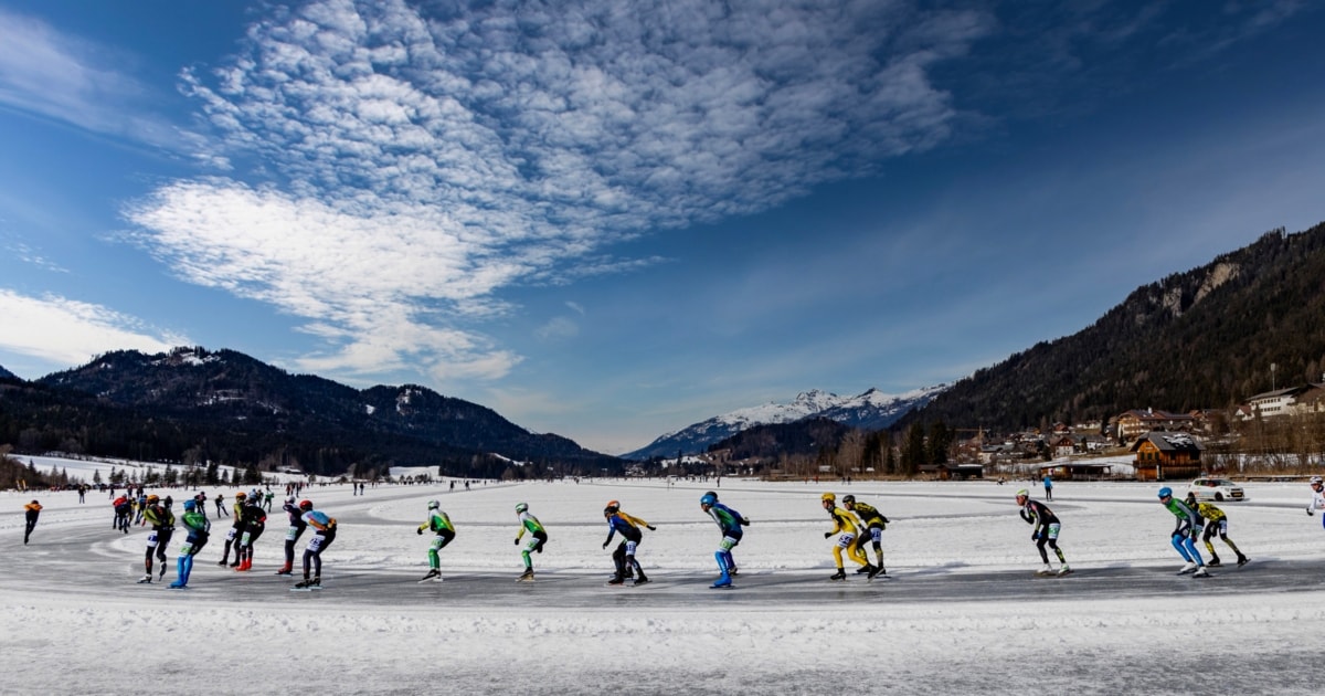 6000 Dutch people come - Skating festival on Lake Weissensee celebrates ...
