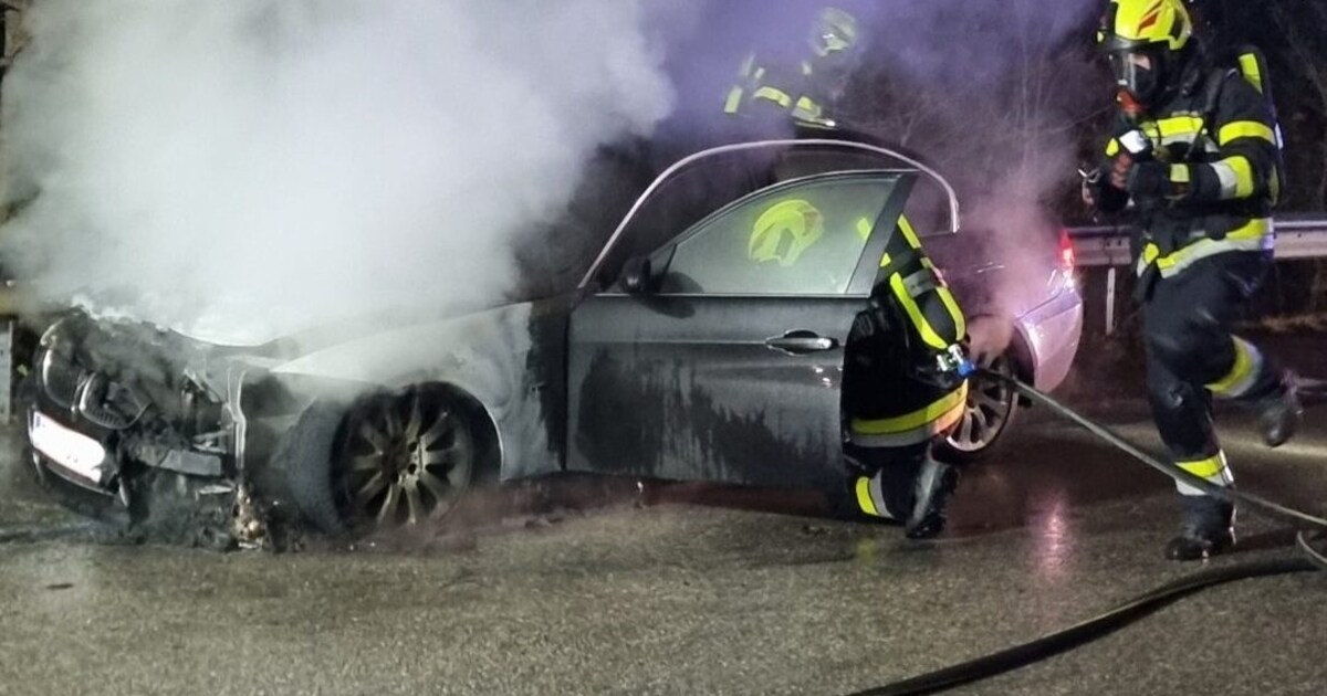 Major impact - Injured and mega traffic jam after car fire in Linz ...