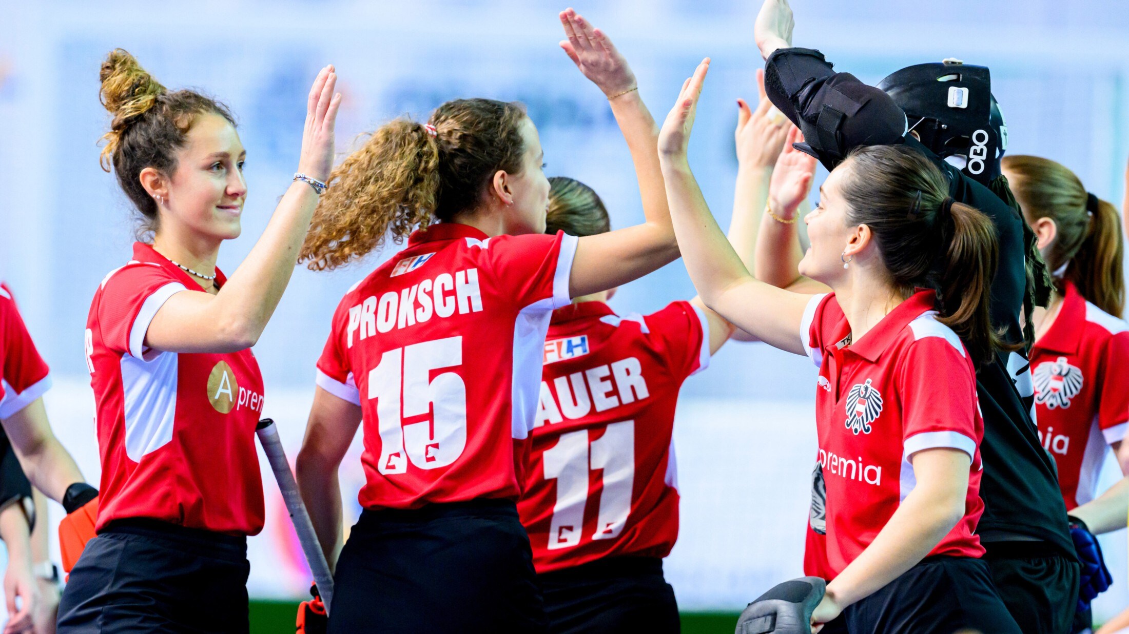 Field hockey - Austria’s women celebrate resounding victory at Indoor ...