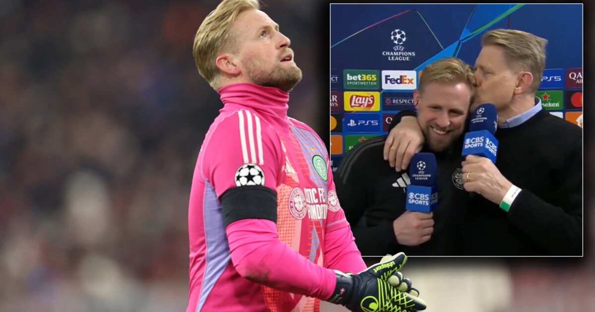 Stolzer Papa - Peter Schmeichel busselt Sohnemann im Interview | krone.at