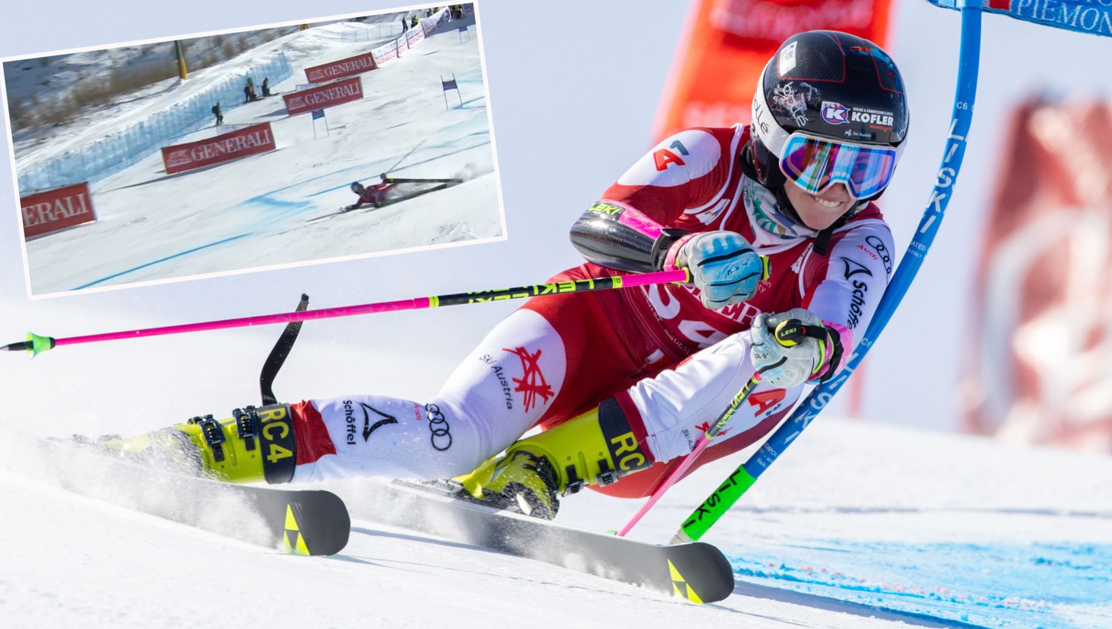 RTL in Sestriere - Slip at fourth goal: ÖSV lady in the net | krone.at