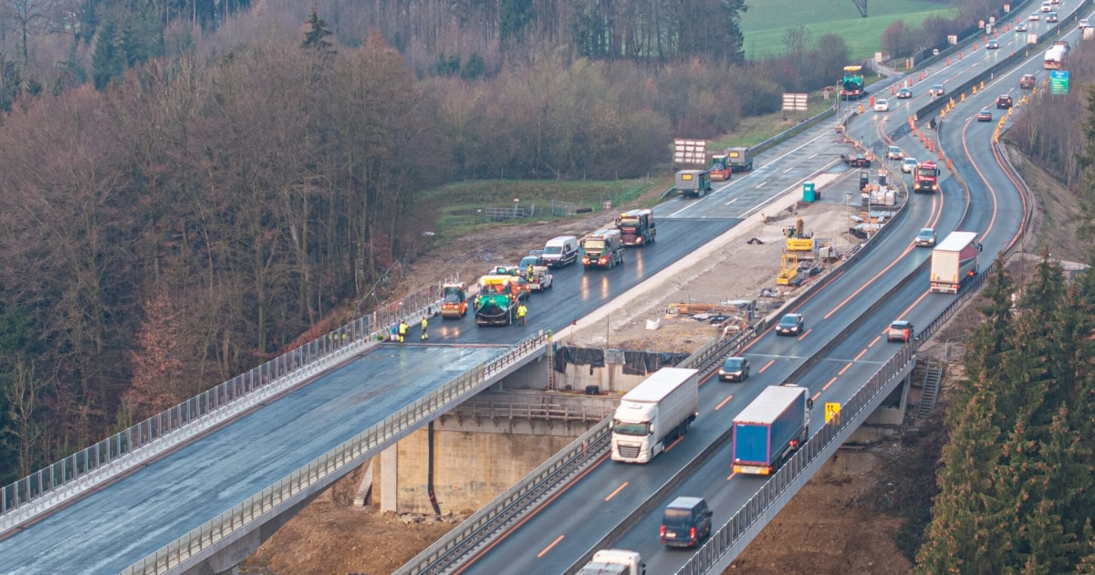 Spannende Baustelle A1 Richtung Bremen Bild