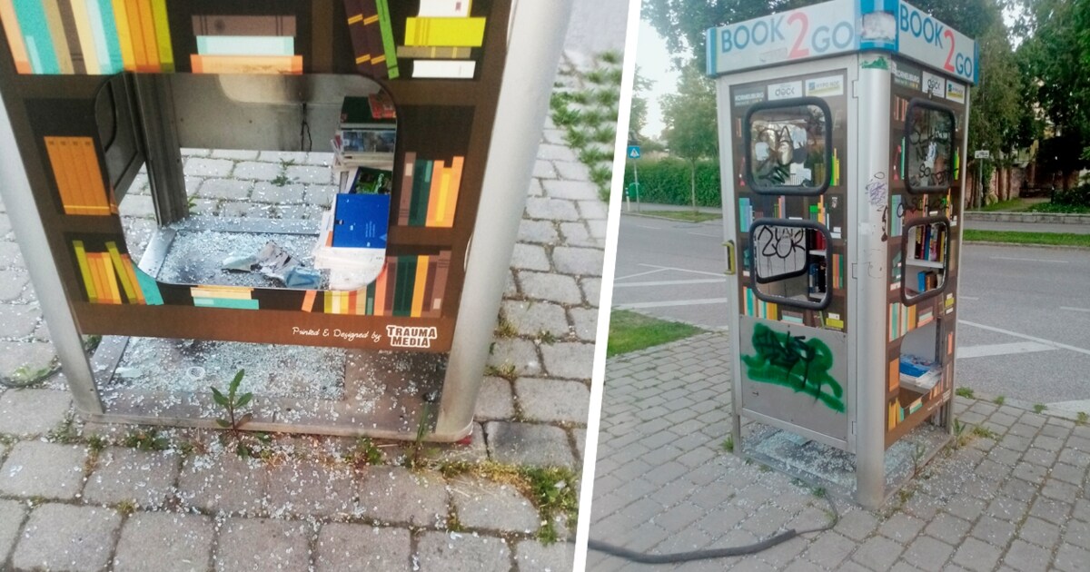 Nichts gestohlen - Büchertausch-Zelle von Vandalen sinnlos zerstört ...