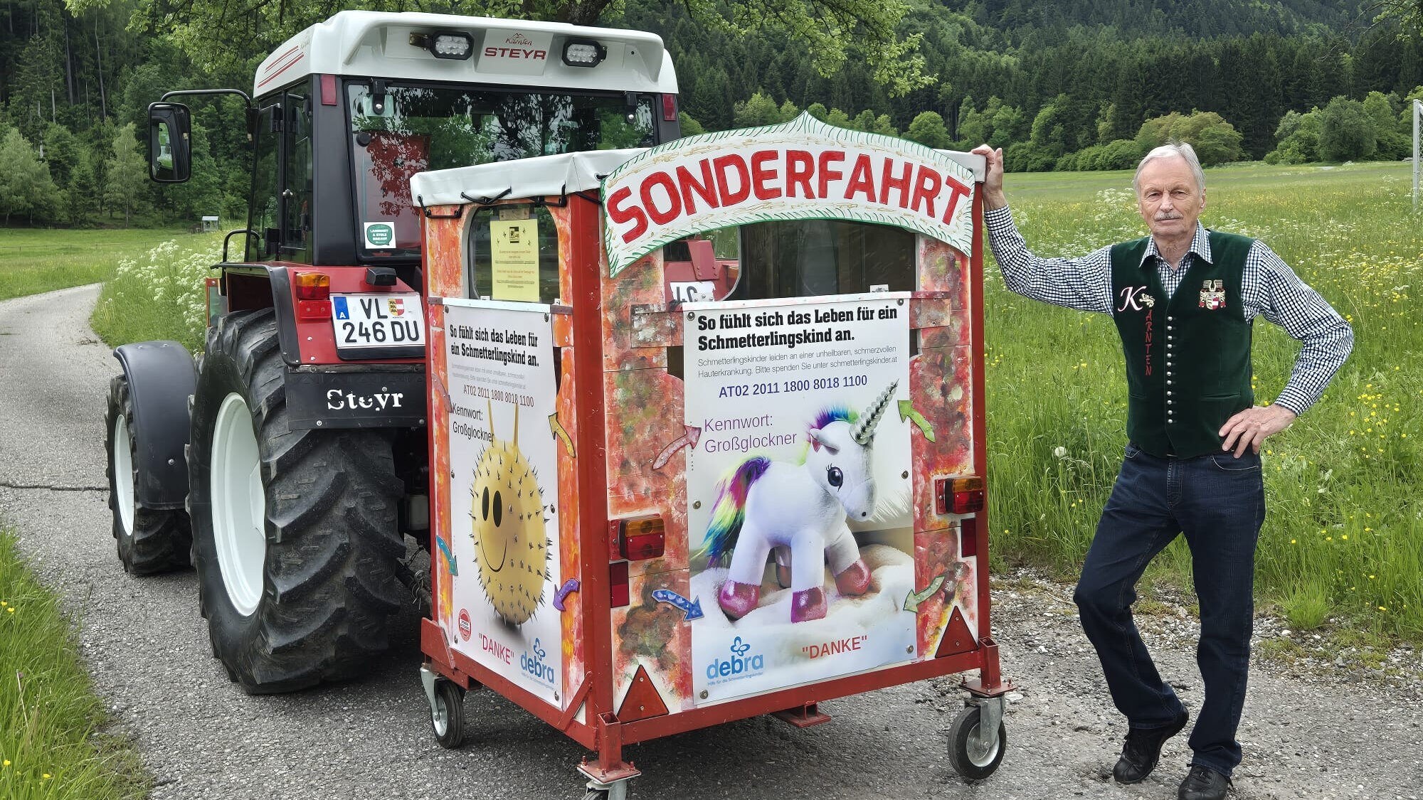 Spendenfahrt - Glockner-Tour mit dem Traktor für kranke Kinder | krone.at