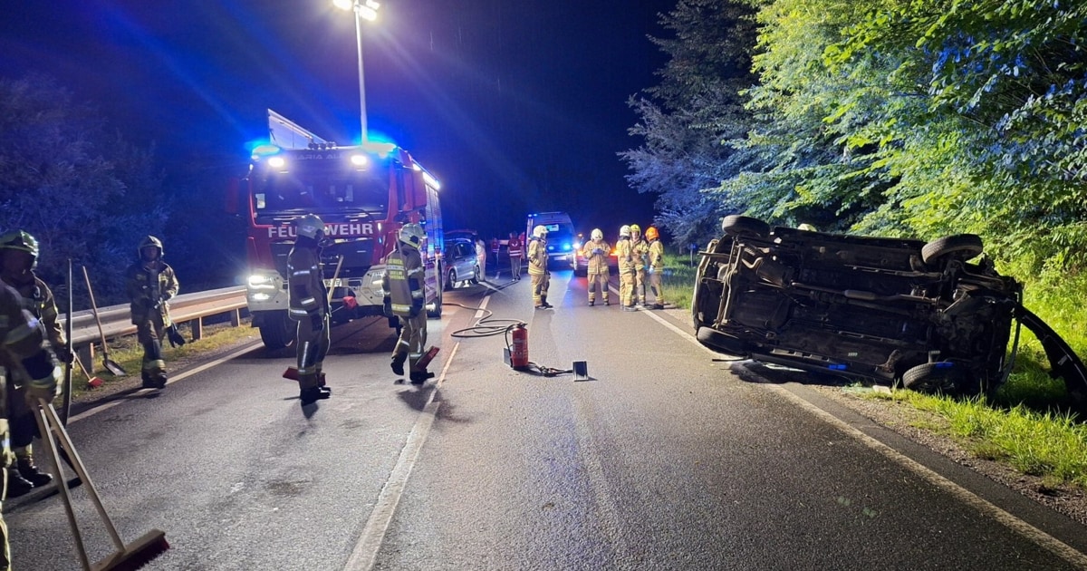 Crash bei Maria Alm - Drei Jugendliche bei Auto-Überschlag verletzt ...