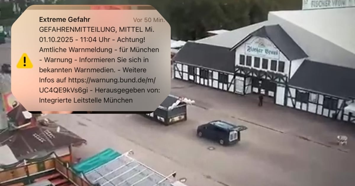 Gelände komplett leer - Warnung für München: Alarmsysteme lösen aus ...