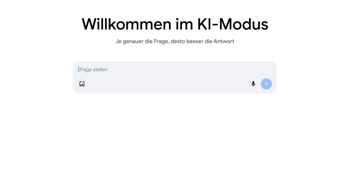 Ausführliche Antwort - Google startet KI-Modus für seine Suche in ...