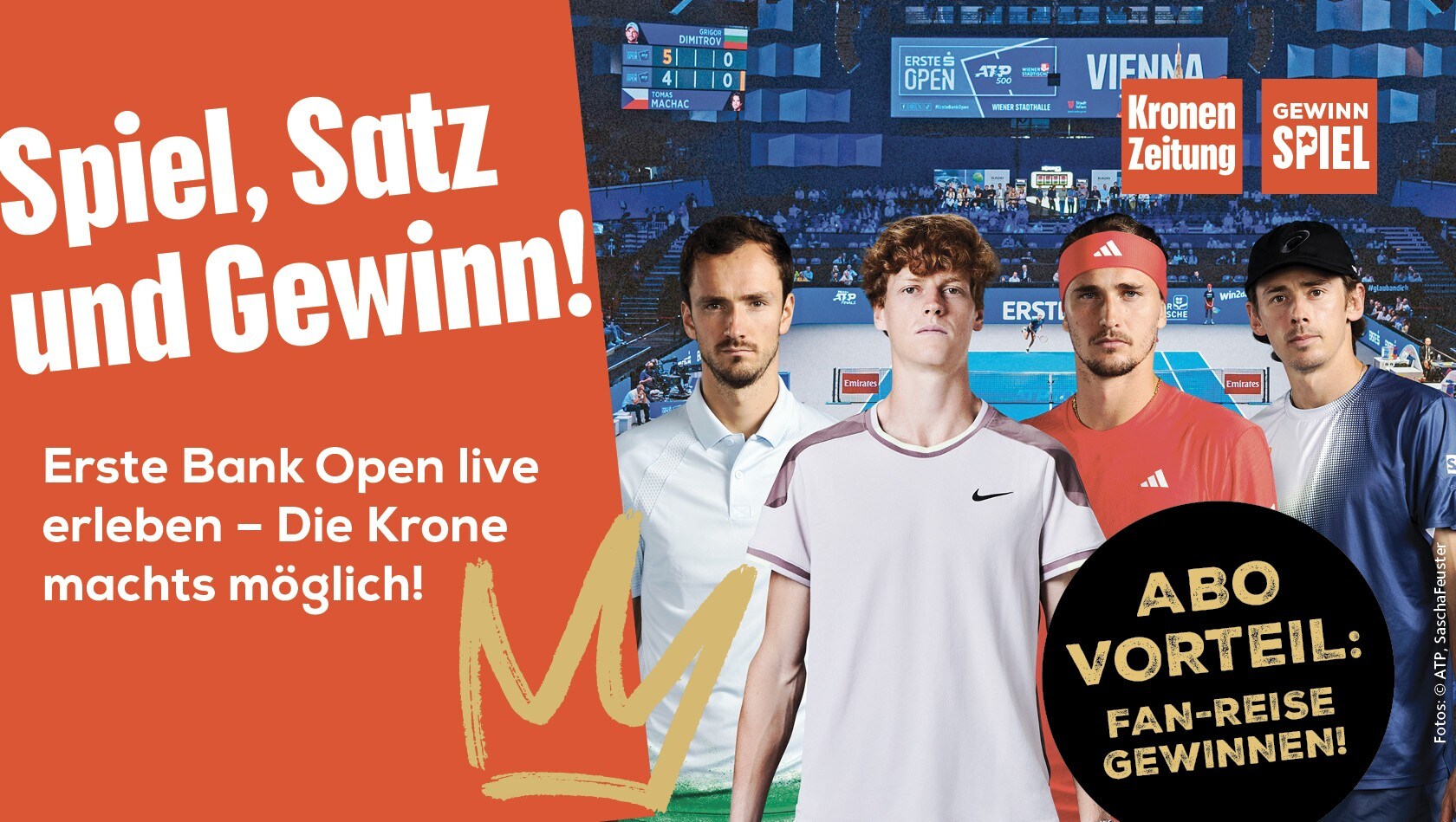 Mitmachen & gewinnen - Mit der „Krone“ die Tennis-Elite erleben | krone.at