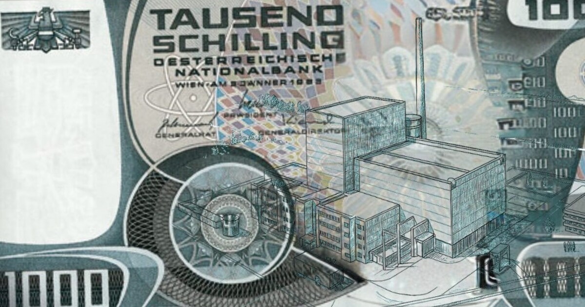 1000-Schilling-Schein - AKW Zwentendorf sollte einst Banknoten zieren ...
