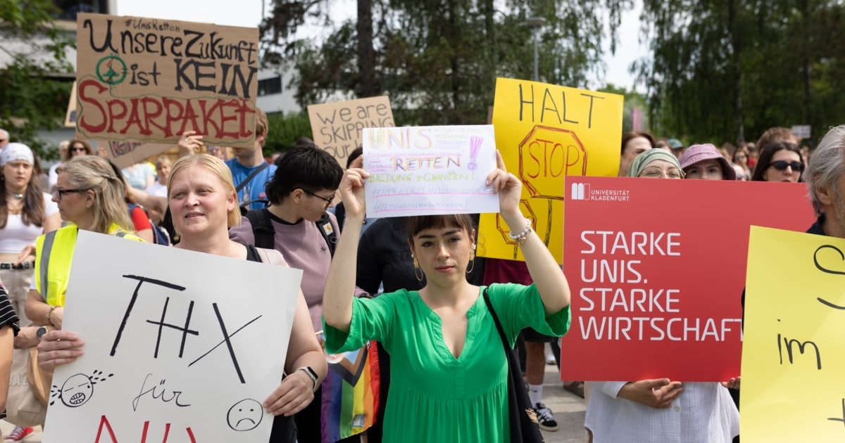 Alpen-Adria-Uni - Protest: „Hände weg von unseren Universitäten“ | krone.at